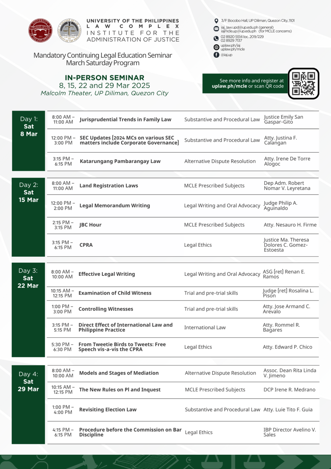 Mandatory Continuing Legal Education (MCLE) – UP Law Center