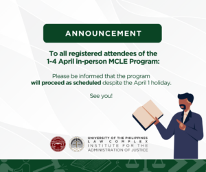 Mandatory Continuing Legal Education (MCLE) – UP Law Center
